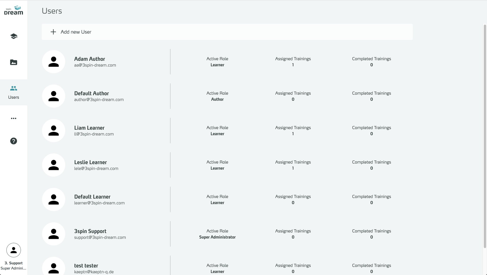 The 3spin Learning platform